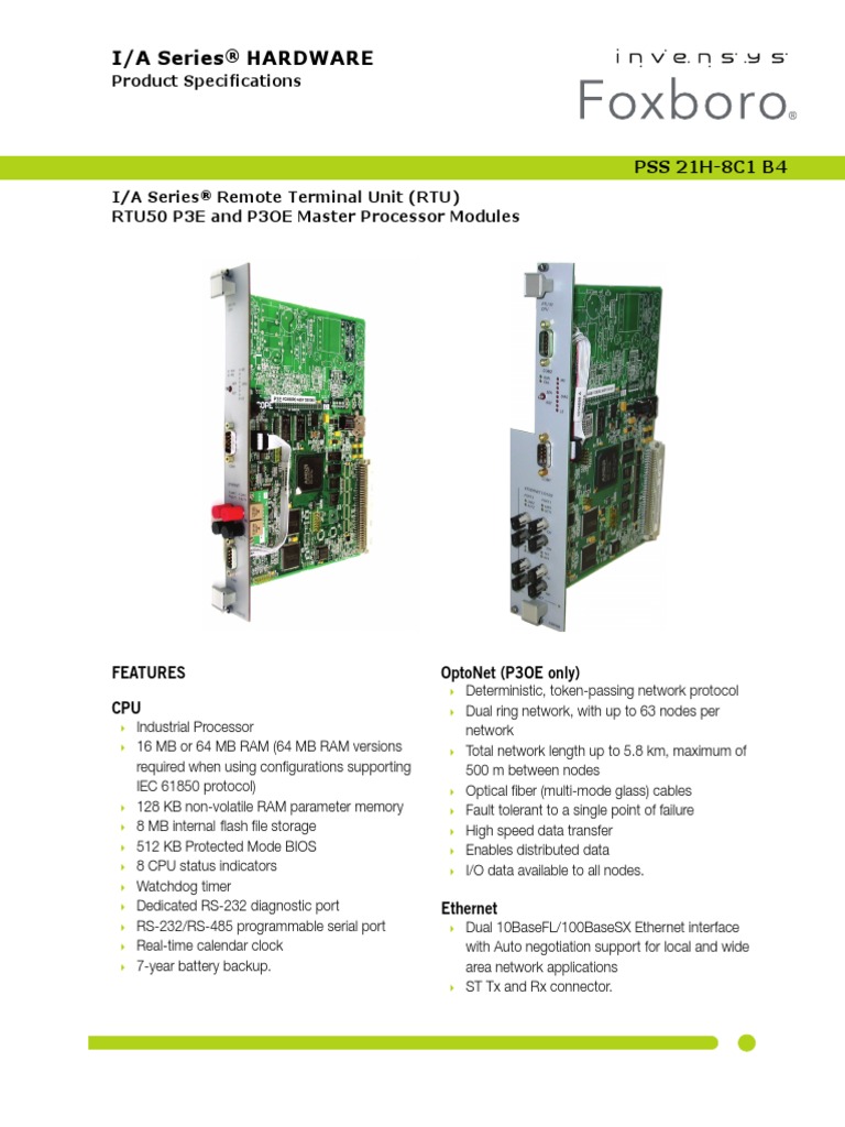 21h8c1b4 - IA Series® Remote Terminal Unit (RTU) RTU50 | PDF | Computer ...