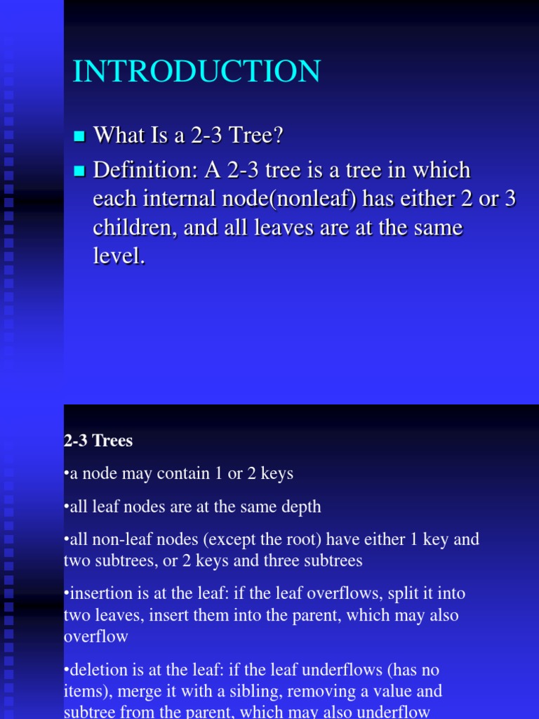 Understand 2-3 Trees | PDF | Computer Programming | Computer Data