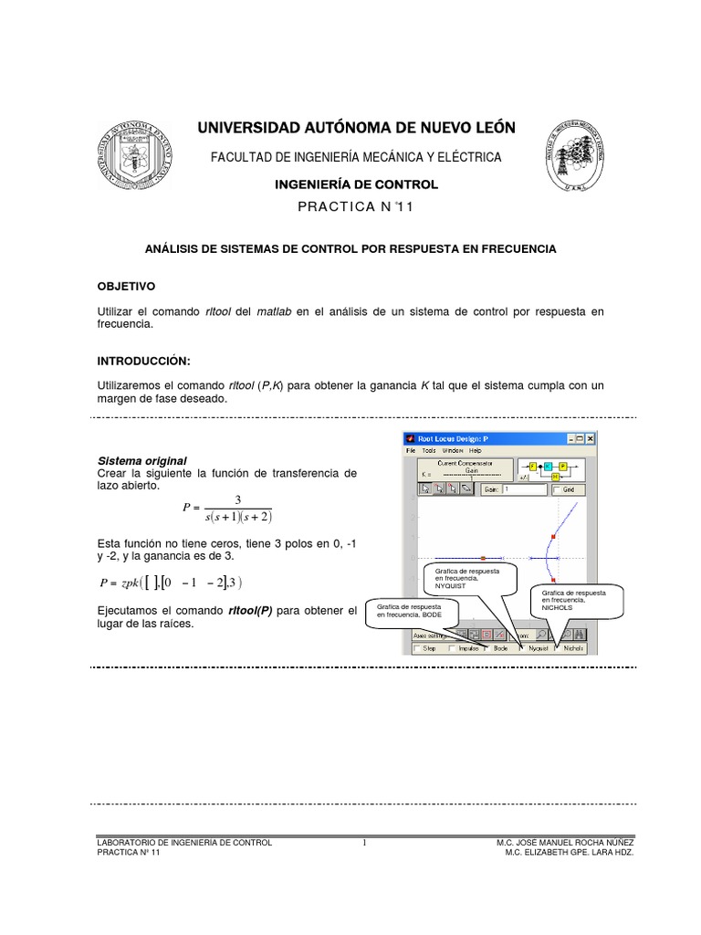 Practica 11 - Analisis de Sistemas de Control Por Respuesta en Frecuencia | PDF | Sistema de ...