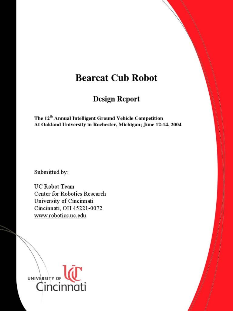 Bearcat Cub Robot: Design Report | PDF | Servomechanism | Reliability ...