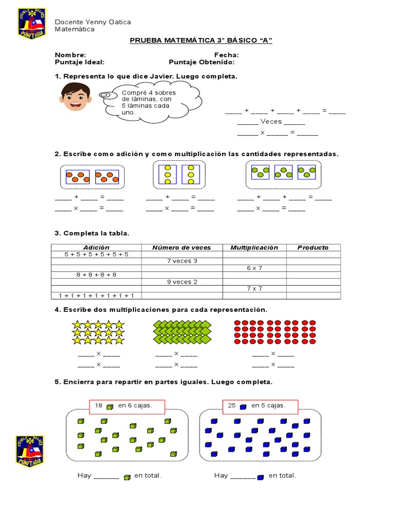 Unidad 3 Multiplicacion y Division | PDF | Multiplicación | Enseñanza ...