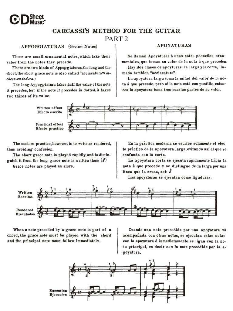 Carcassi - Method For Guitar, Part 2 | PDF | Guitar Family Instruments ...