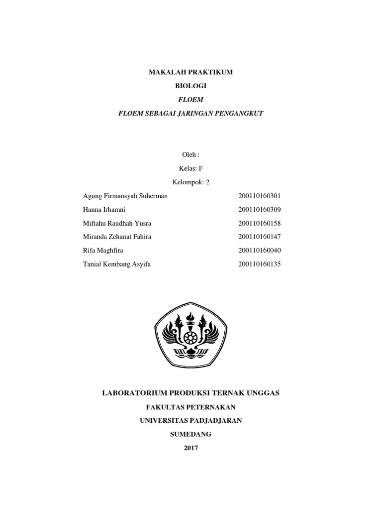 Fungsi dan Unsur Jaringan Floem | PDF