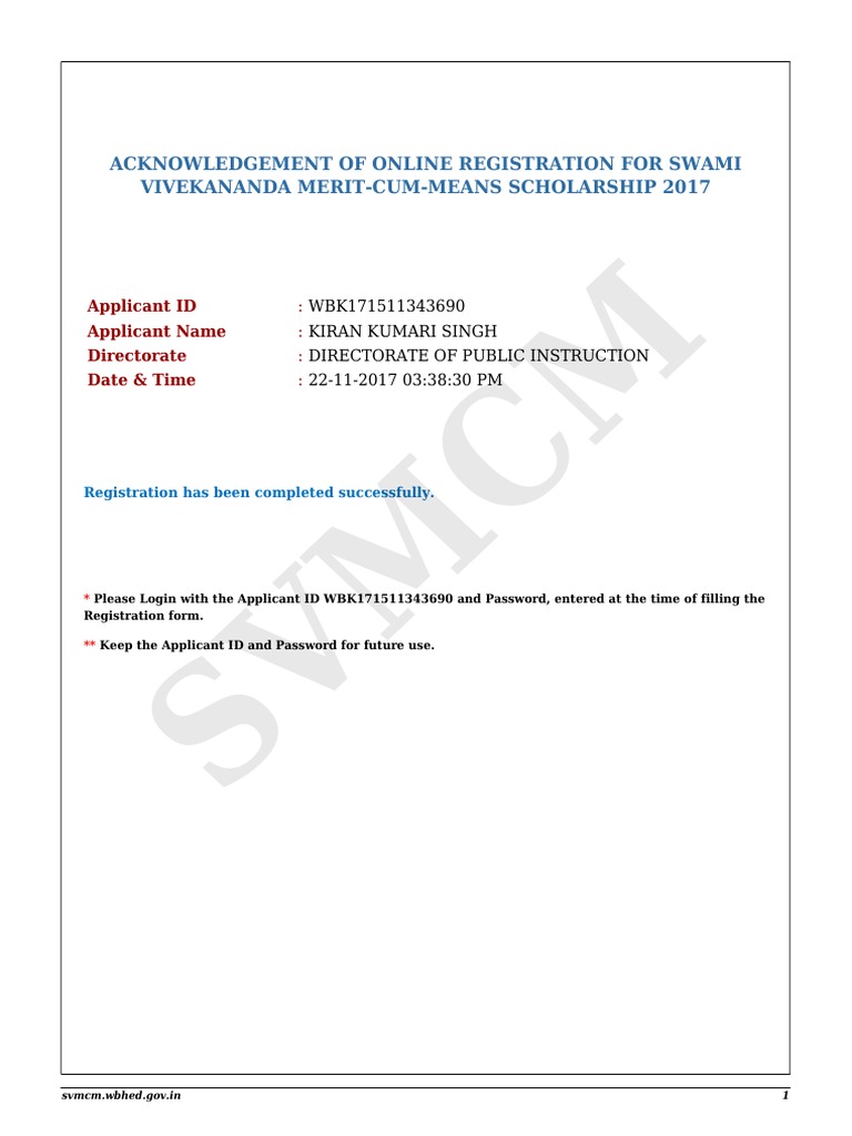 Acknowledgement Slip | PDF