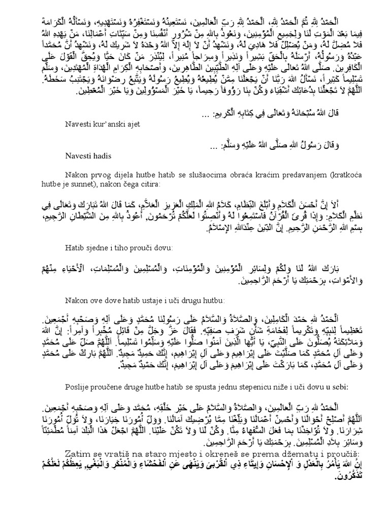 Hutba 2 Na Arapskom | PDF