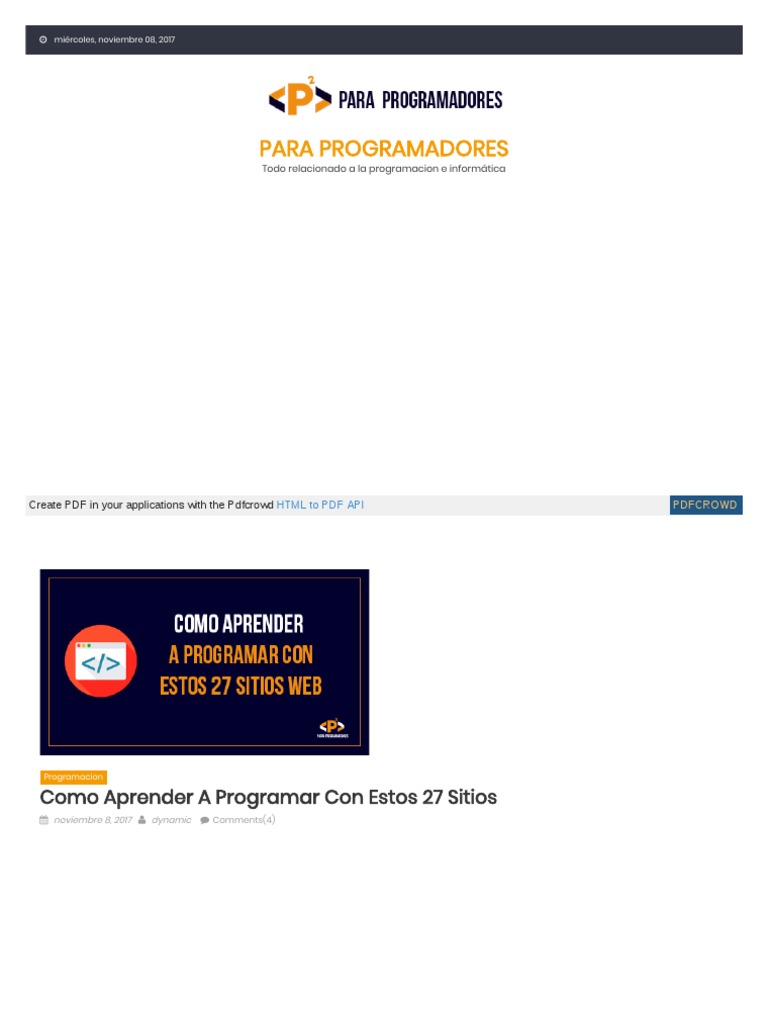 Postparaprogramadores Com Como Aprender Programar Coursera | PDF | Scratch (lenguaje de ...