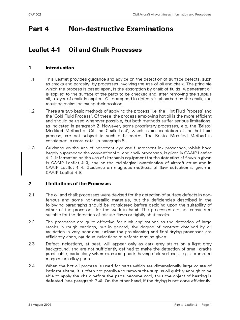 Non-Destructive Examination Methods for Detecting Surface Defects in ...
