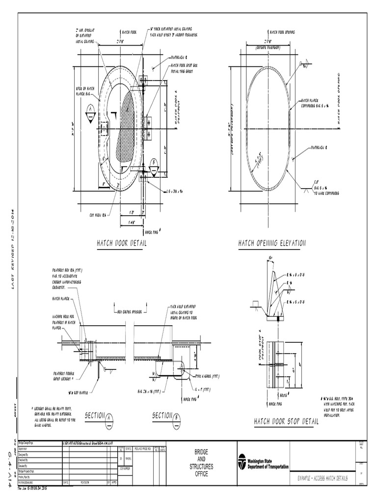 Hatch Opening Elevation Hatch Door Detail: R 1'-3" (T YP .) | PDF ...