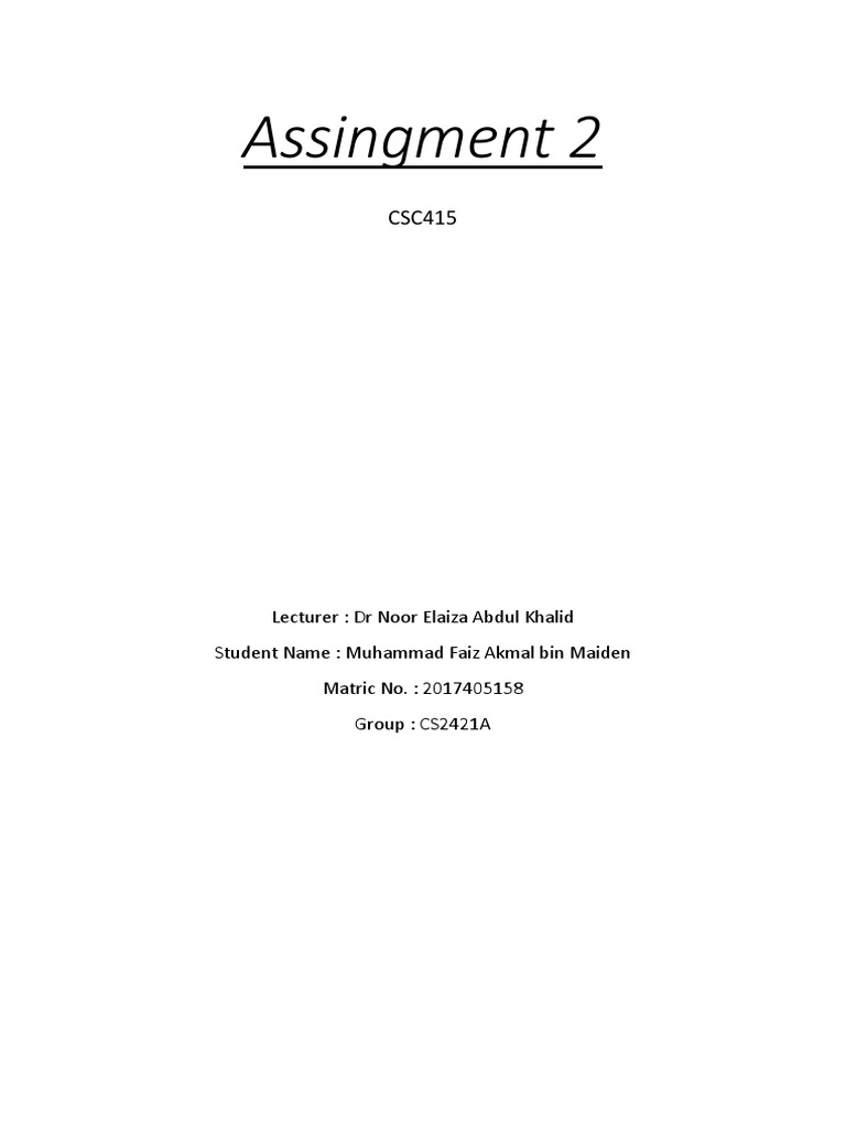 Assingment 2 | PDF