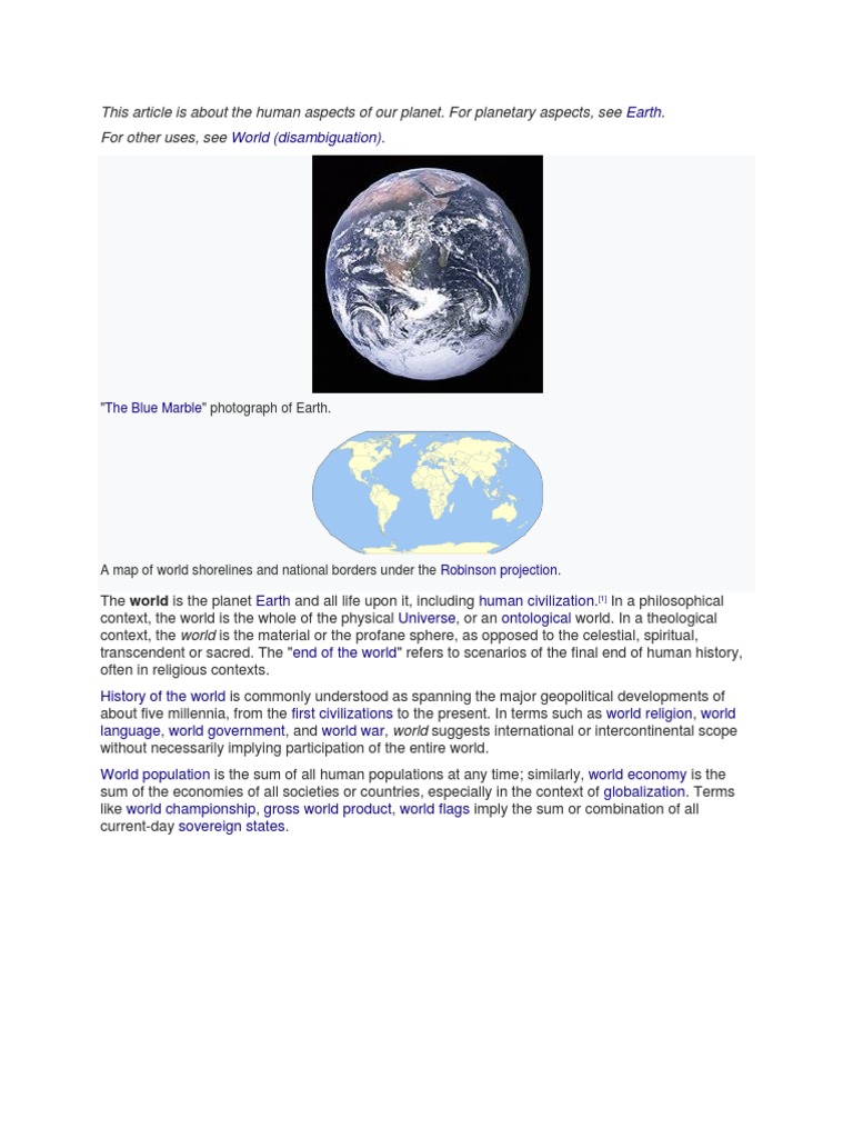 This Article Is About The Human Aspects of Our Planet | PDF | Social Science