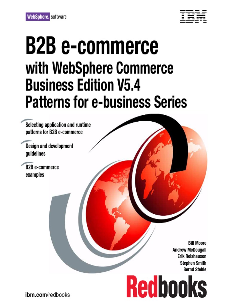 IBM Redbook B2B Ecommerce With Websphere Commerce Besiness Ed V5.4 Patterns For E-Business ...