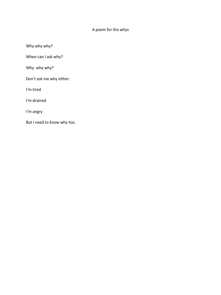 A Poem For The Why | PDF