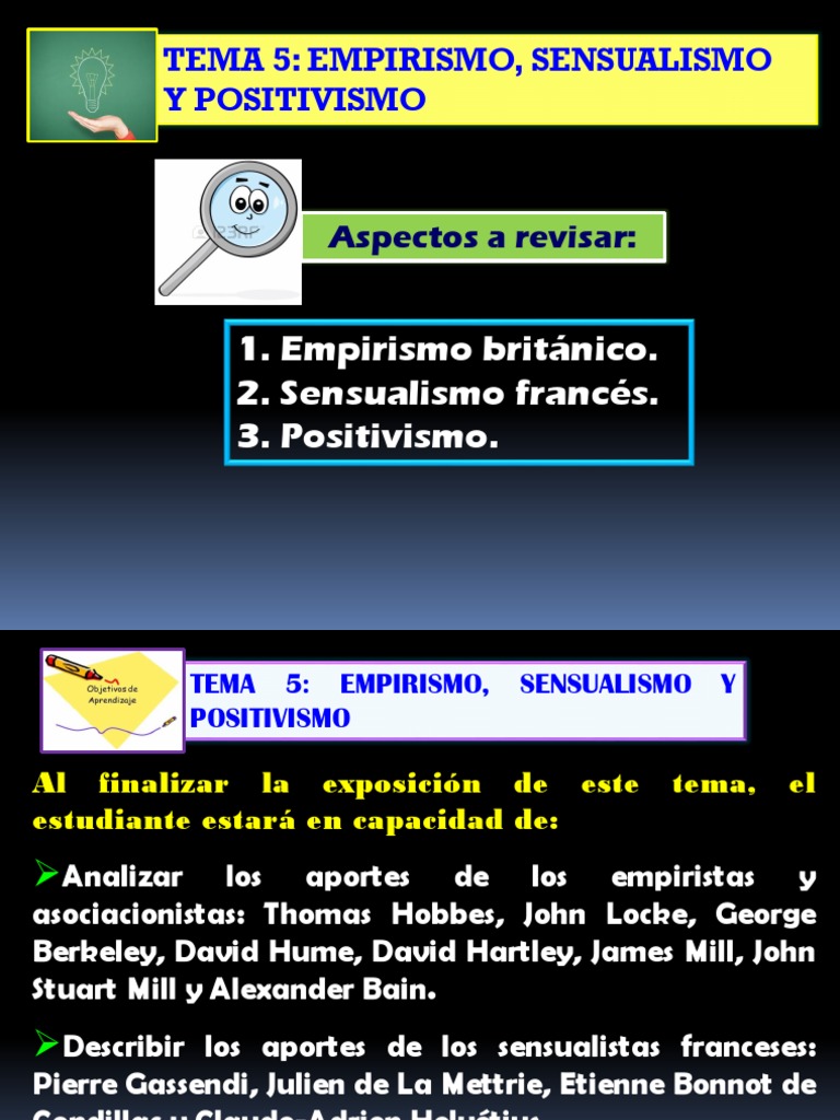 Comprendiendo las teorías del empirismo, sensualismo y positivismo ...