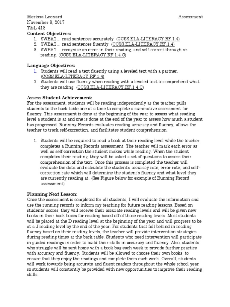 Ell Language Assessment | PDF | Educational Assessment | Reading ...