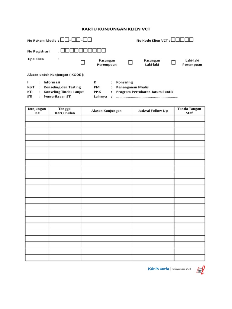 Kartu Kunjungan Pasien | PDF