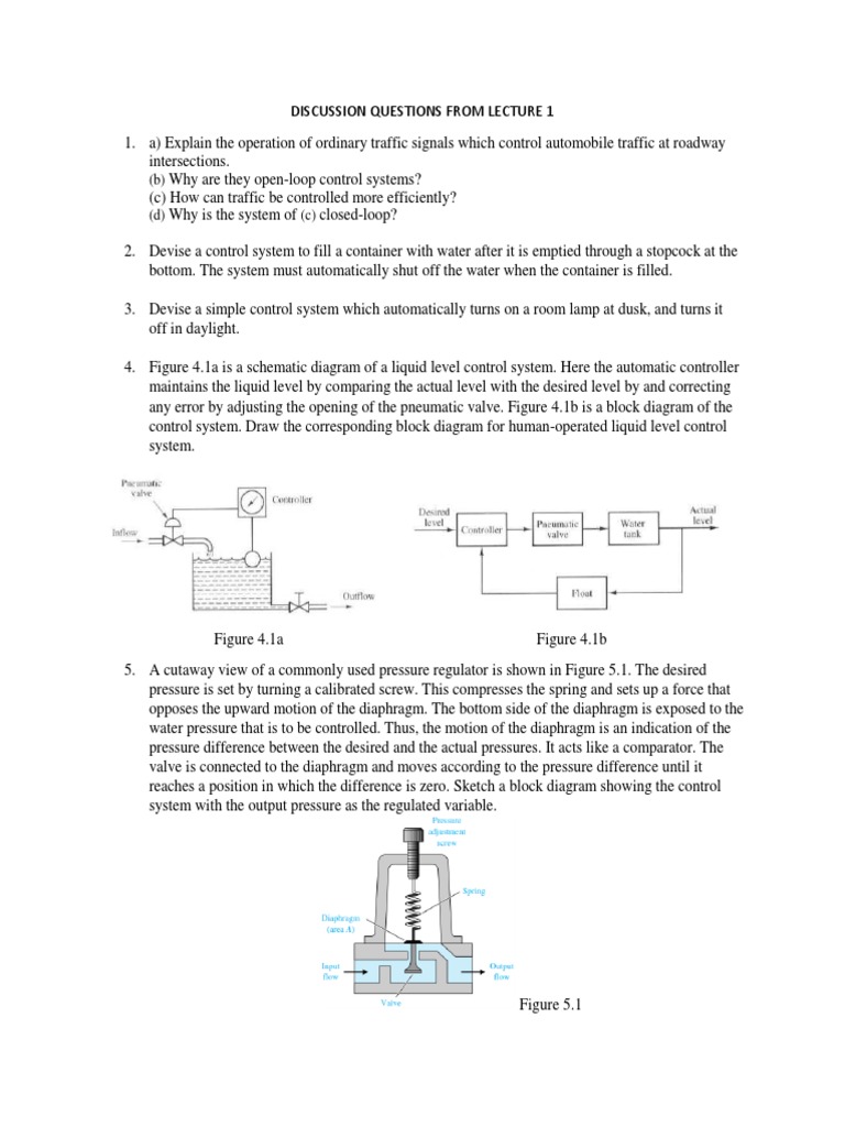 Discussion Questions From Lecture 1 | PDF | Control System | Control Theory