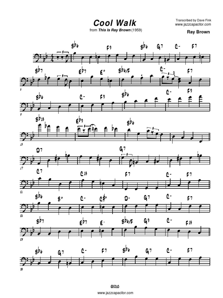 Ray Brown - Cool Walk PDF | PDF