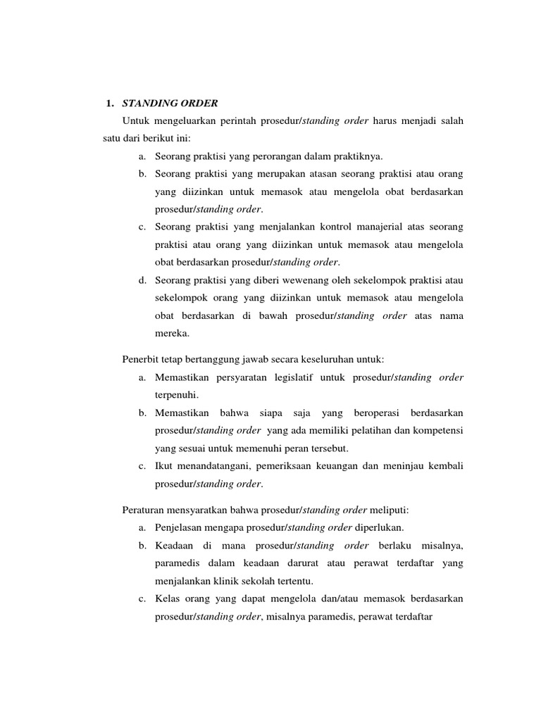 Panduan Standing Order dan Kolaborasi Kesehatan | PDF | Karier ...