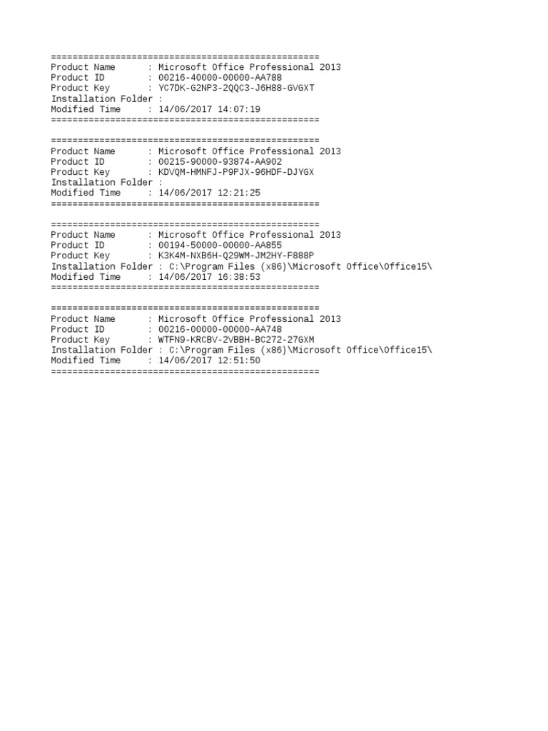 Office 2013 Product Key | PDF | Microsoft Office 2013 | Ibm Pc Compatibles