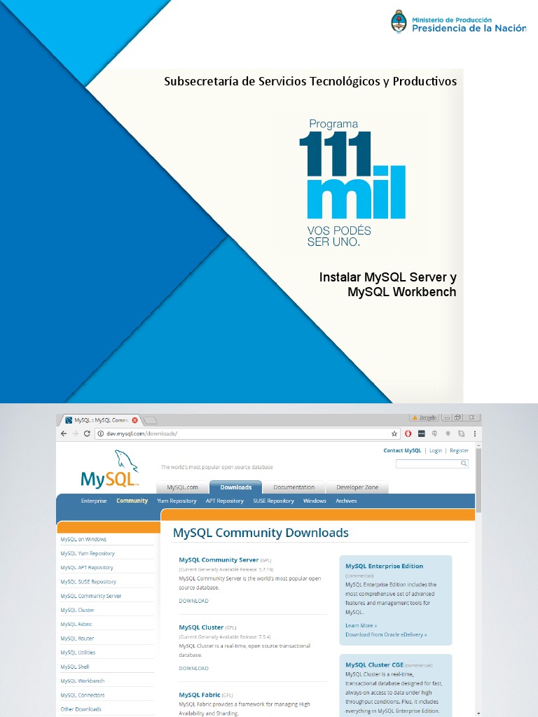 Instalar MySQL Server y MySQL Workbench | PDF | SQL | Mi sql
