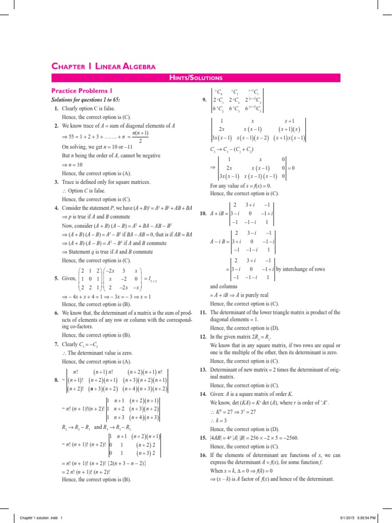 Part 2 | PDF | Eigenvalues And Eigenvectors | Determinant
