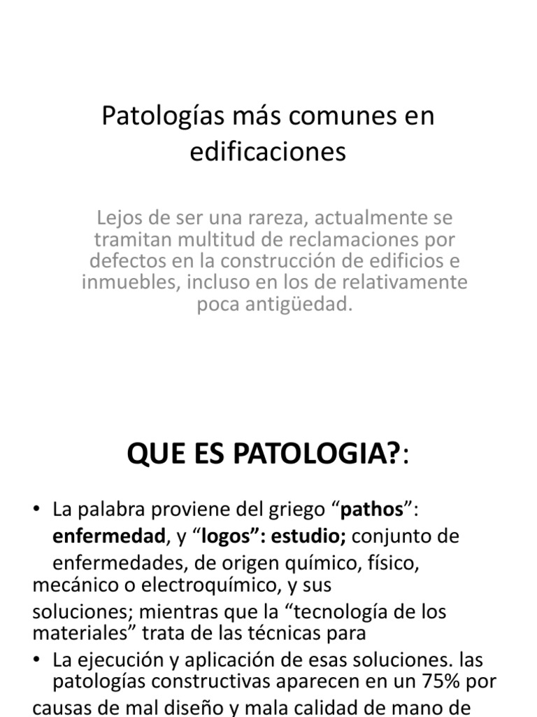 Patologías Más Comunes en Edificaciones | PDF | Patología | Corrosión