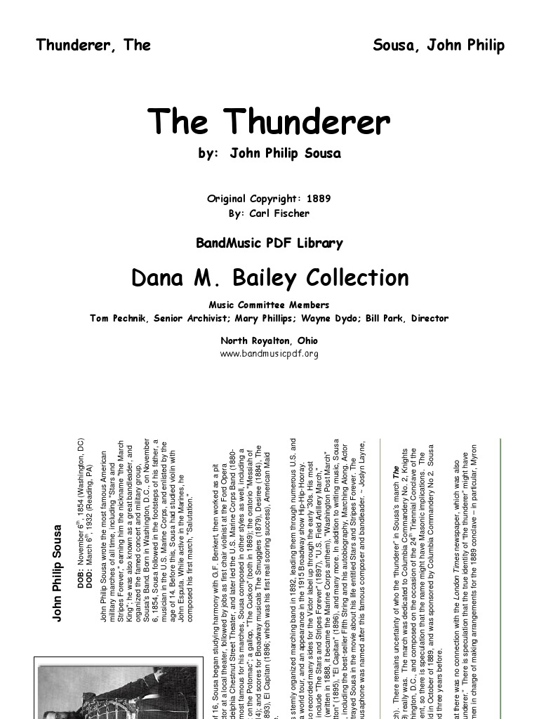 Marcha. - The Thunderer - John Philip Sousa PDF | PDF