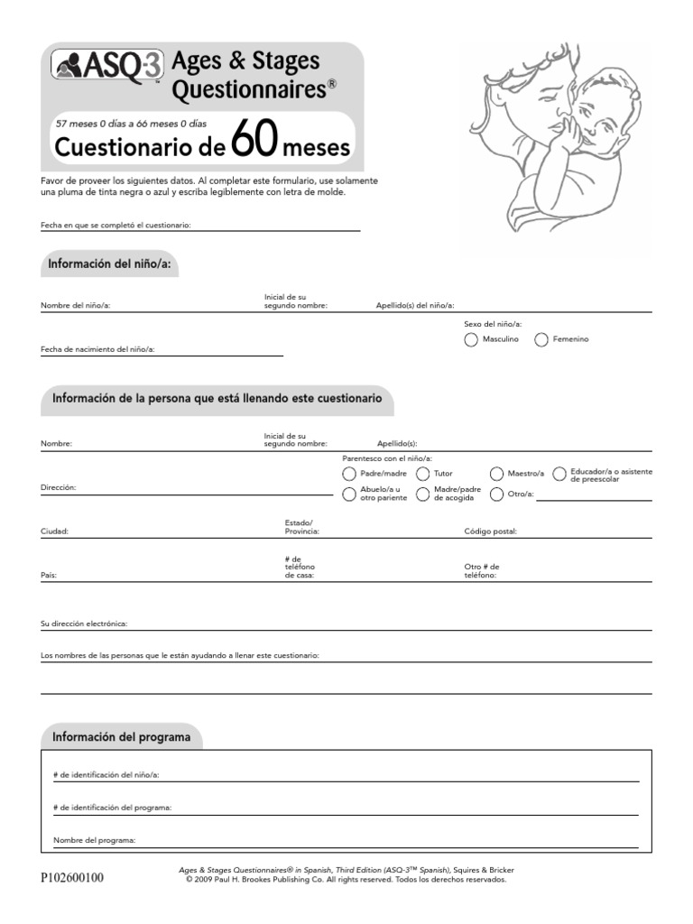 Asq-3 60 Meses Set B | PDF | Cuestionario