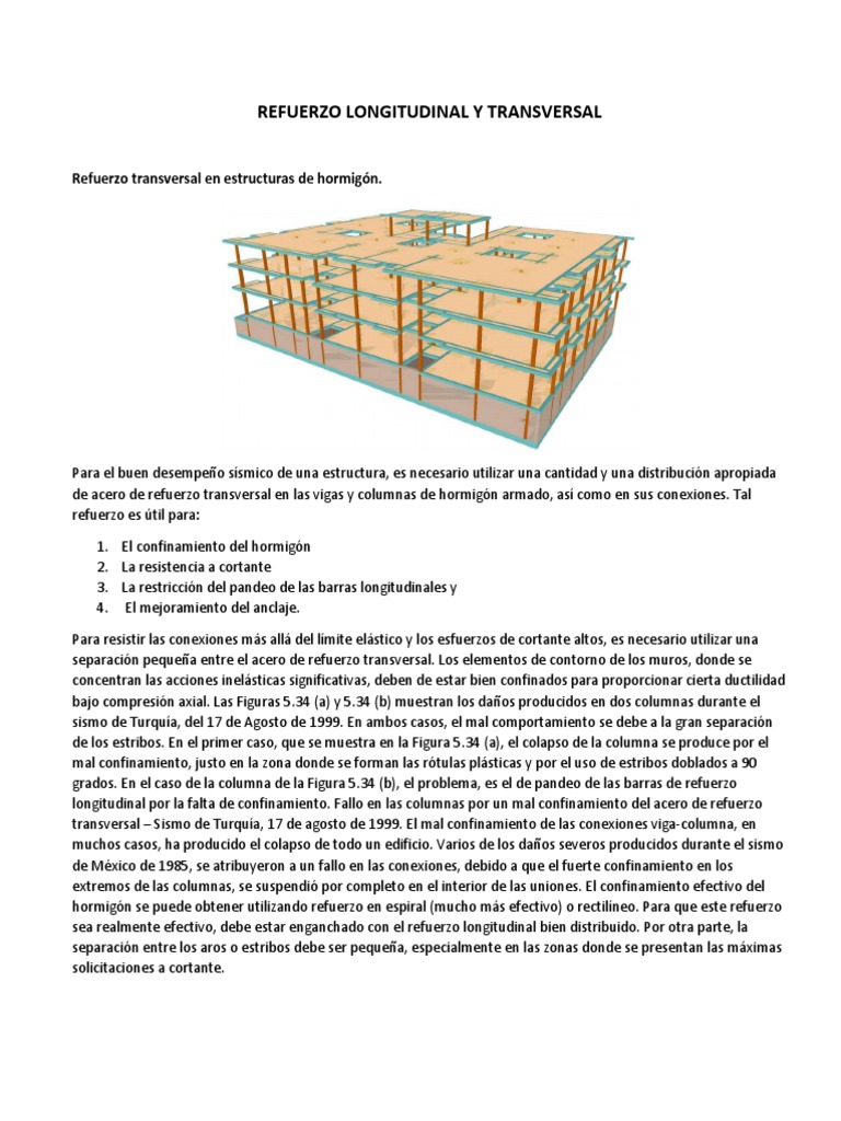 Refuerzo Longitudinal y Transversal.. | PDF | Pandeo | Ala