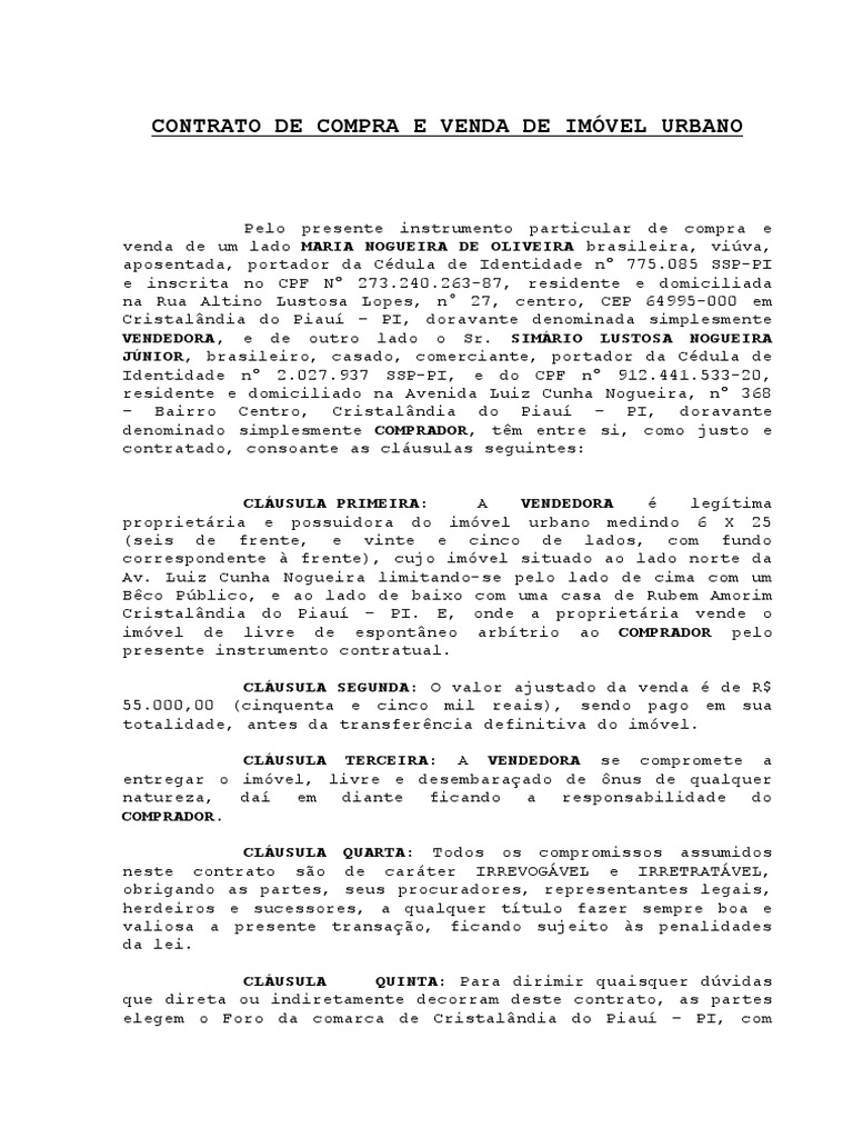 CONTRATO DE COMPRA E VENDA DE IMÓVEL URBANO.doc
