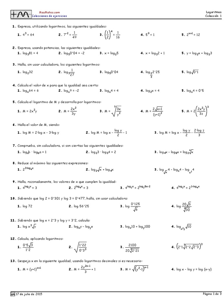 LOGARITMOS.pdf | Logaritmo | Funciones y mapeos | Prueba gratuita de 30 días | Scribd