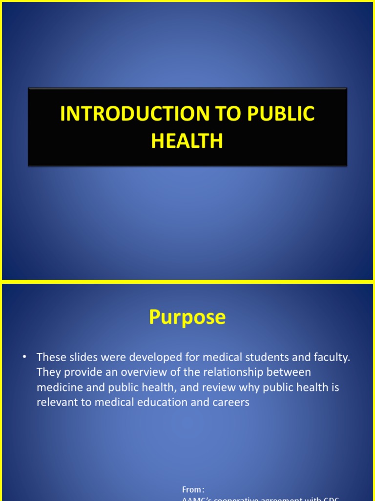 Overview of Public Health for Medical Students | PDF | Preventive ...