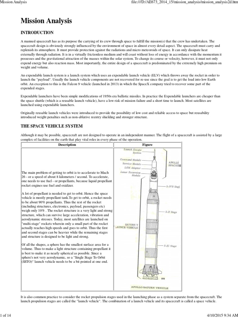 Mission Analysis | PDF | Gravity Assist | Orbit