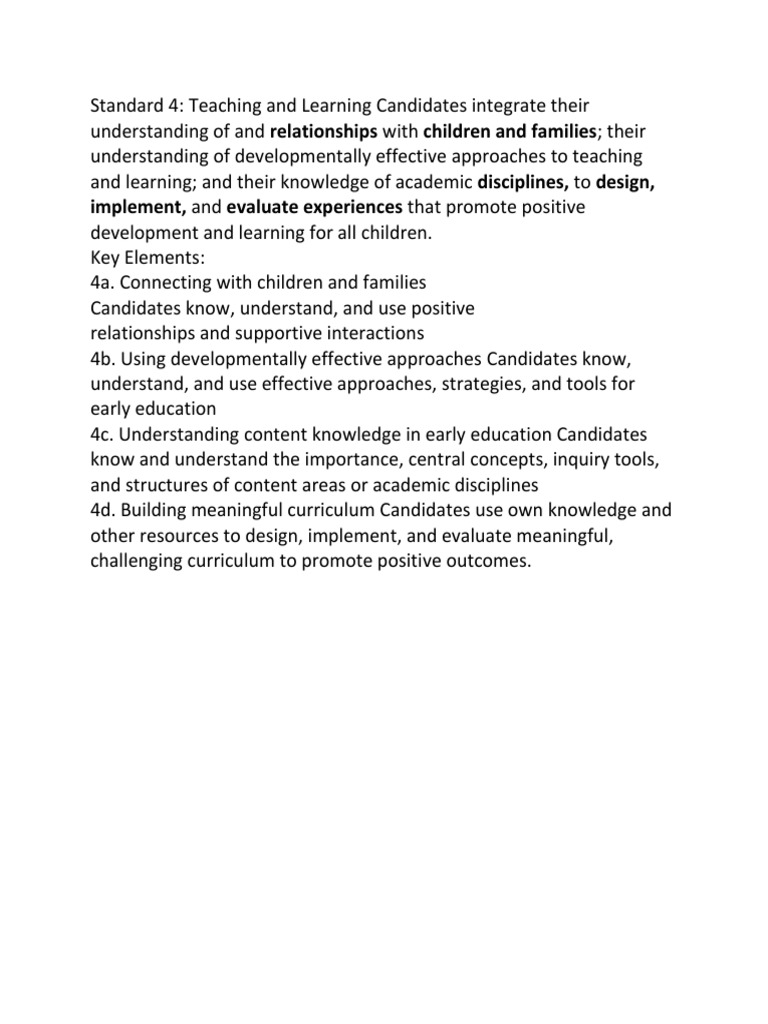 Naeyc Standard 1 | PDF