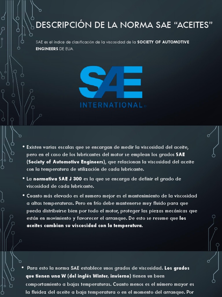 Descripcion de La Norma Sae y API