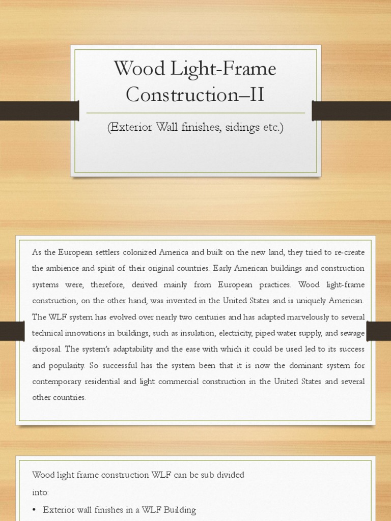 Wood Light Frame | PDF | Framing (Construction) | Plywood