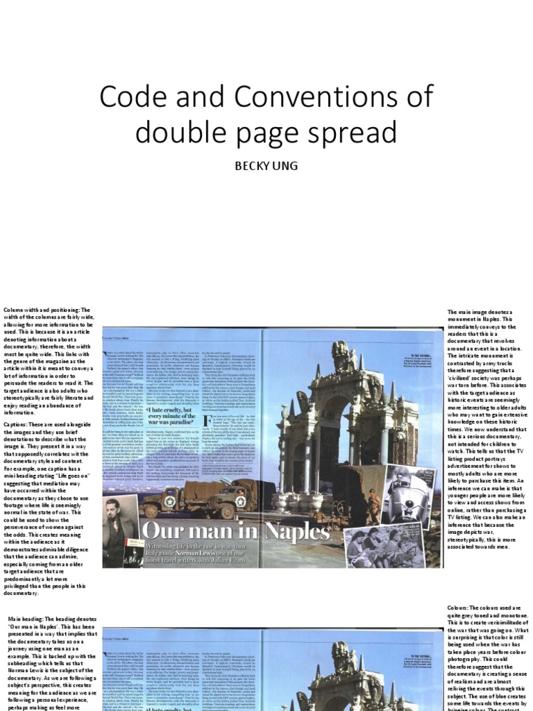 Code and Conventions of Dps | PDF | Documentary Film | Target Audience