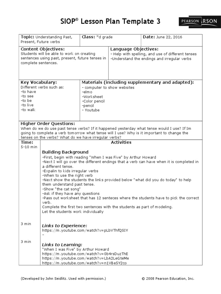 Lesson Plan For Esol Diversity in The Classroom | PDF | Lesson Plan ...