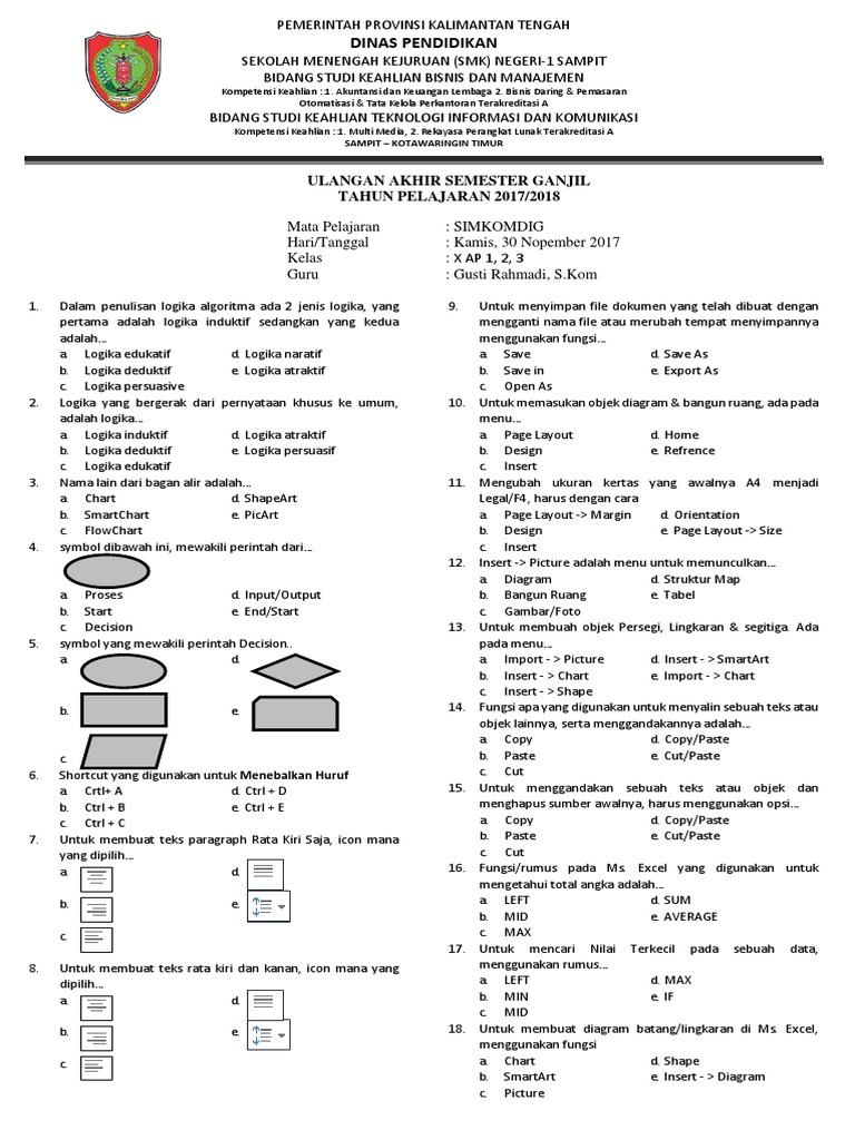 Soal Simkomdig | PDF