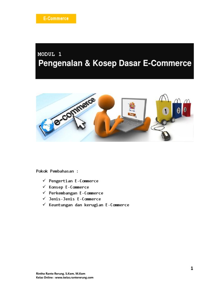 Pertemuan 1 - Pengenalan Dan Konsep Dasar E-Commerce | PDF ...