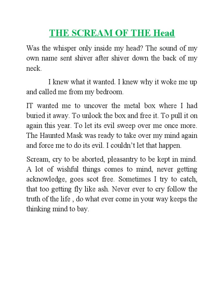 Scream of Heads | PDF | Self-Improvement