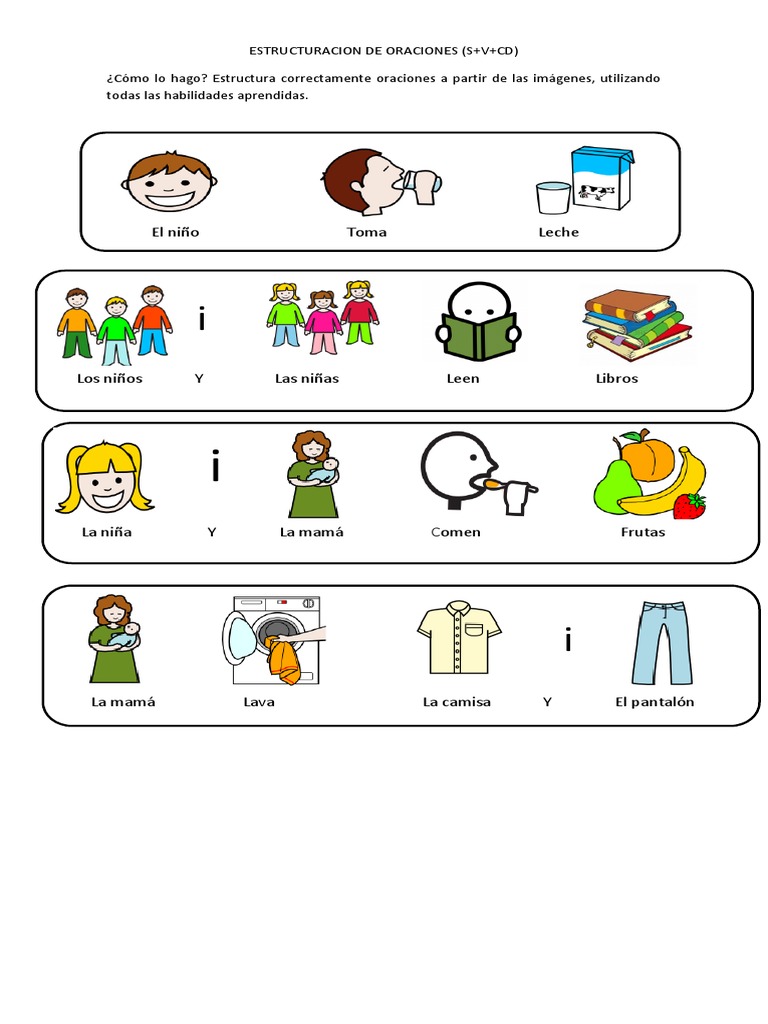 Estructuracion De Oraciones Pdf Pdf