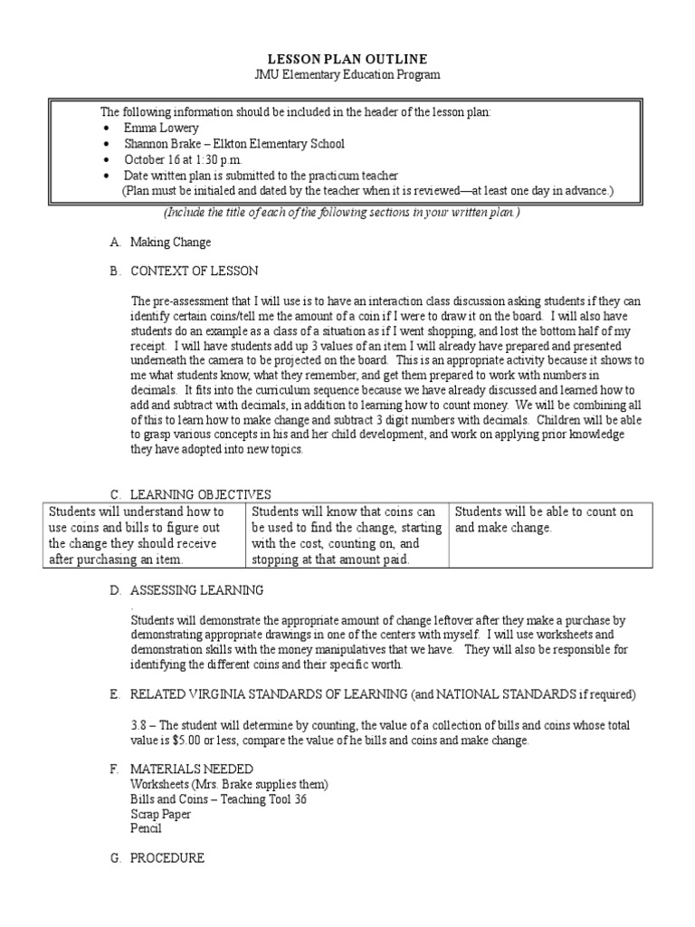 lesson plan | Lesson Plan | Physics & Mathematics
