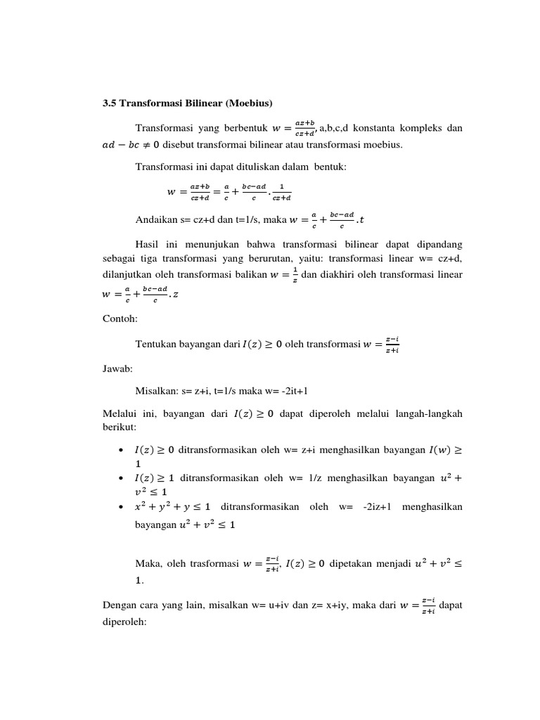 Transformasi Bilinear | PDF