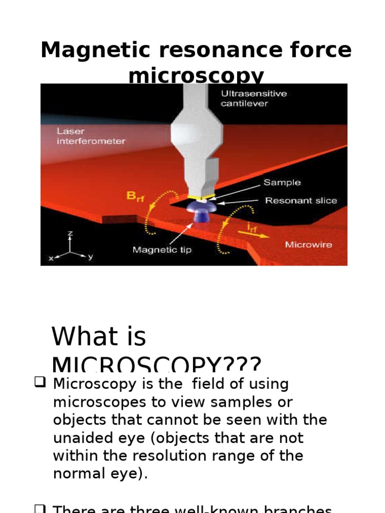 Magnetic Resonance Force Micros | PDF | Microscope | Atomic Force Microscopy