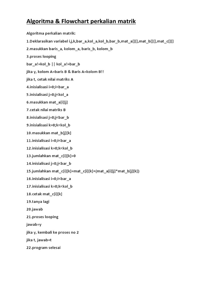 Algoritma & Flowchart | PDF