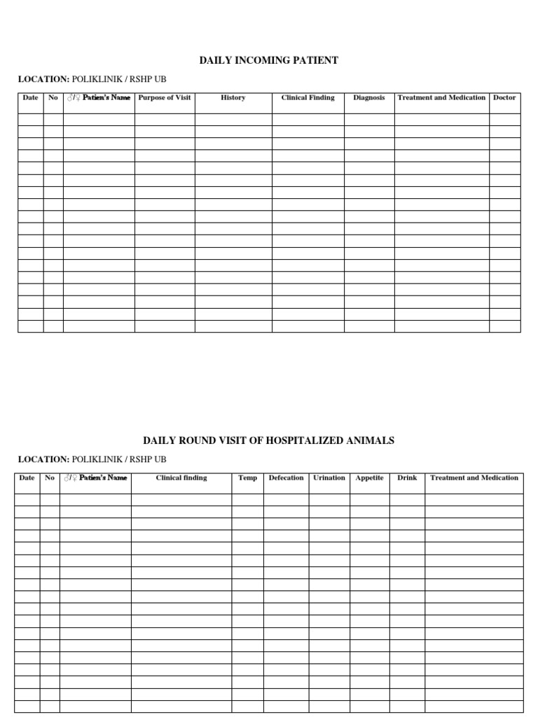 Daily Incoming Patient | PDF