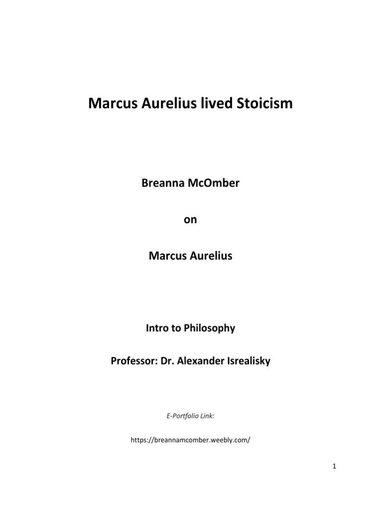 Philosophy Marcusaurelius | PDF | Stoicism | Logos