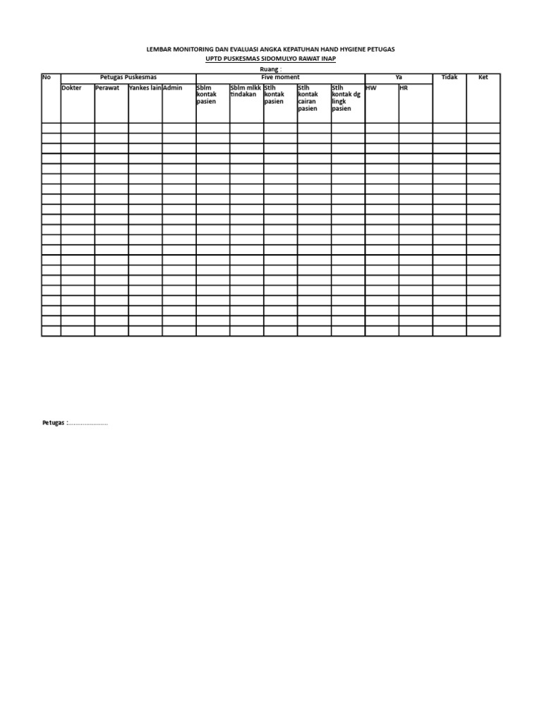 Form Audit Dan Monitoring Ppi | PDF