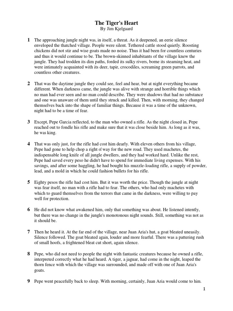 The Tigers Heart | PDF | Tiger | Nature